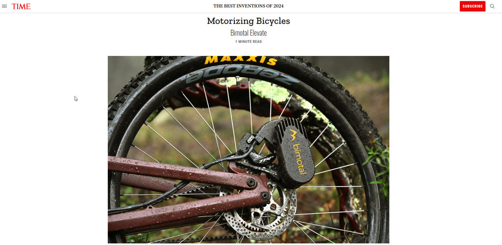Elevate Selected by Time Magazine for top Inventions of 2024 — Bimotal Inc